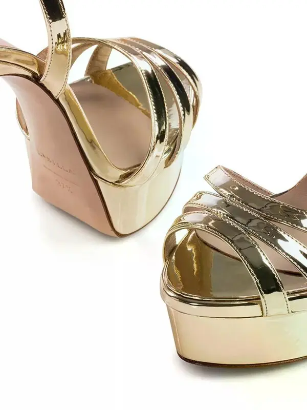 LE SILLA 140mm Lola Sandals - Gold