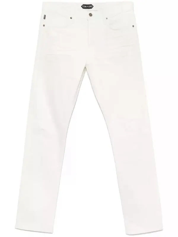 TOM FORD Ripped-detail Jeans - White
