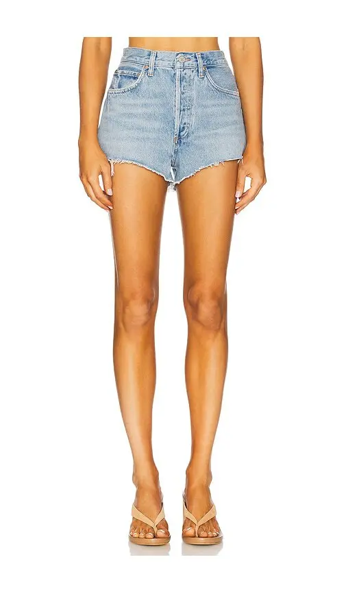AGOLDE Ridley High Rise Short In Blue - Capture