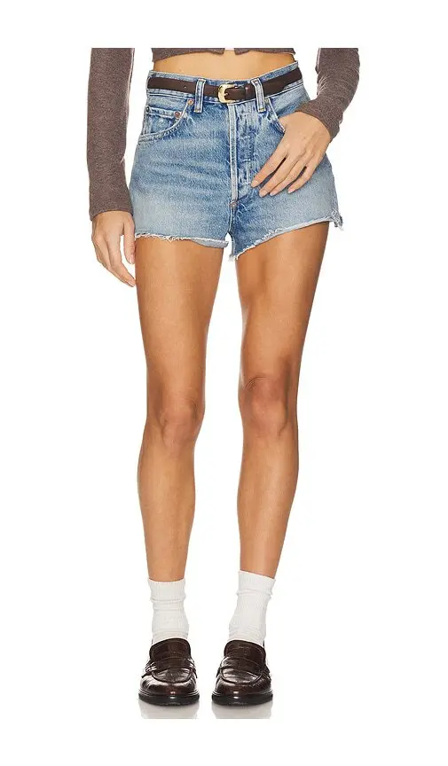 AGOLDE Ridley High Rise Denim Short - Chant