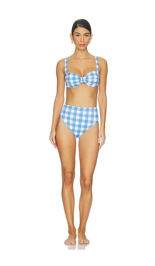 CLEOBELLA Kimber Bikini Bottom - Blue Bonnet Gingham