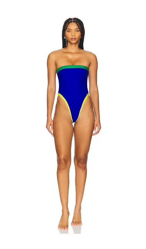 CAMILA COELHO Rio One Piece Swimsuit - Multi Blue