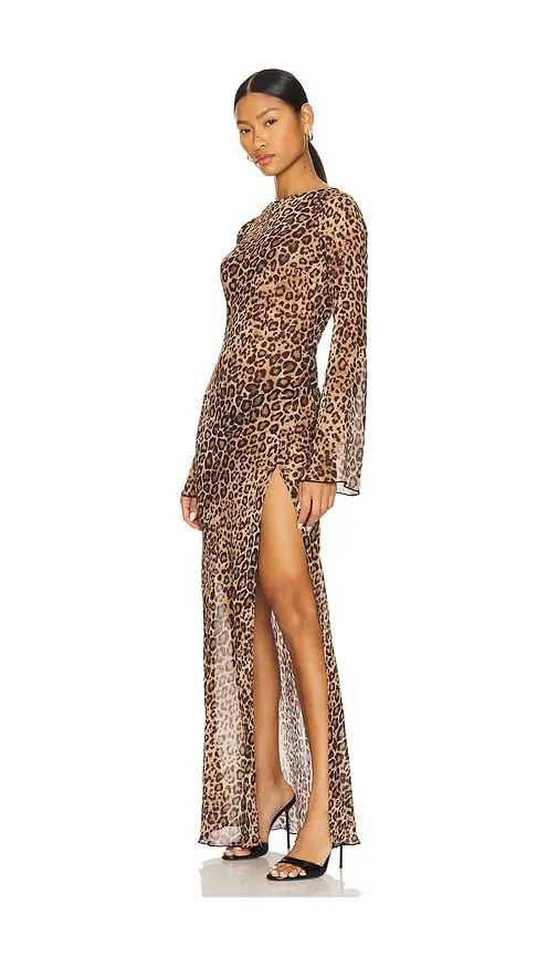 CAMILA COELHO Janiero Midi Dress Leopard Print