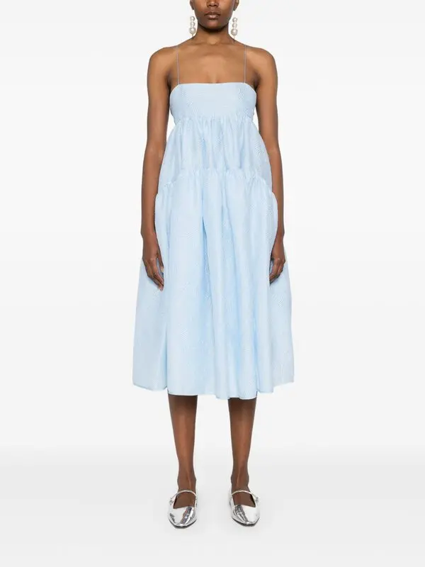 cecilie bahnsen blue dress Cecilie Bahnsen White Dress - Mto - Oswald | Dress Kiri Embroidery White