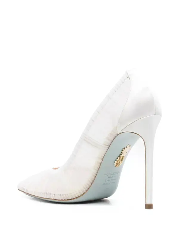 AQUAZZURA 105mm Voile Pumps - White