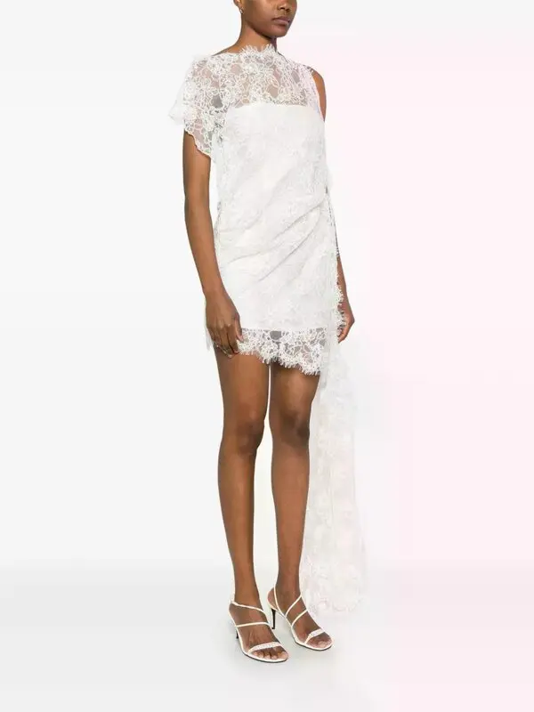 Christopher Esber Floating Lace Mini Dress - White | Editorialist