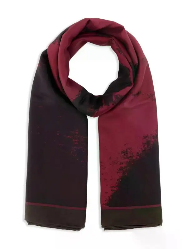Alexander McQueen Abstract-print Scarf - Red