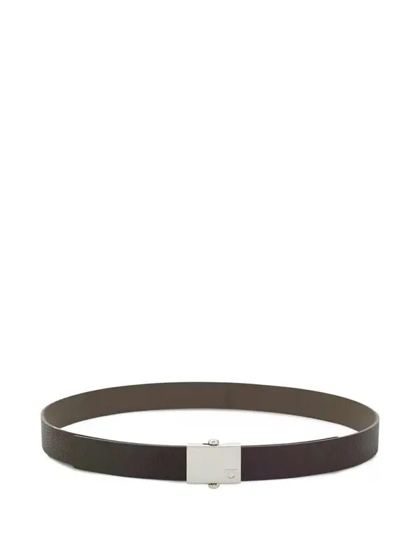 FERRAGAMO Reversible Leather Belt - Testa Di Moro/cement