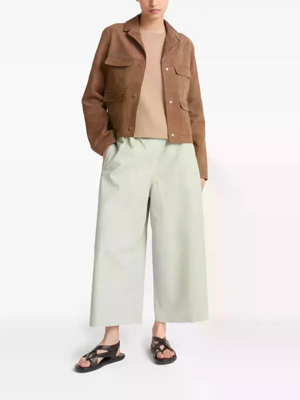 YVES SALOMON Suede Jacket - Brown