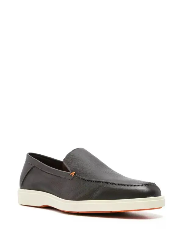 Santoni Leather Loafers - Brown
