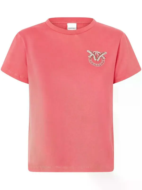Pinko Love Birds-embroidery T-shirt
