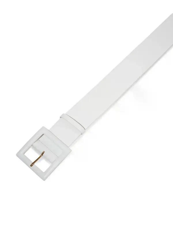 Carolina Herrera Leather Belt - White