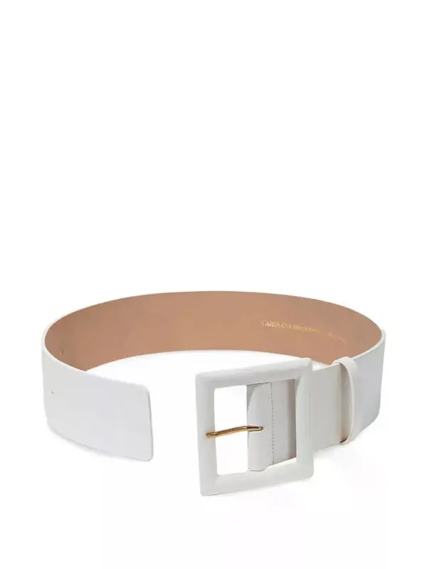 Carolina Herrera Leather Belt - White