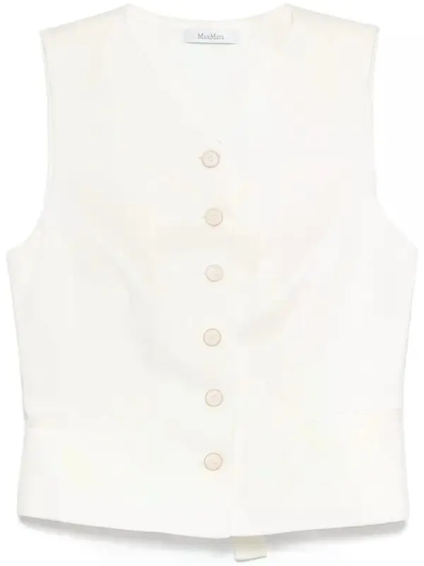 Max Mara Mirella Waistcoat - White