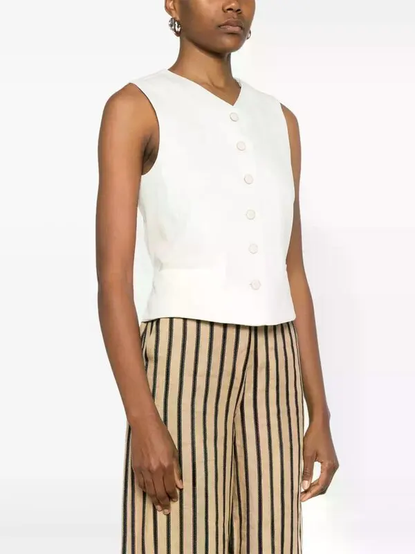 Max Mara Mirella Waistcoat - White