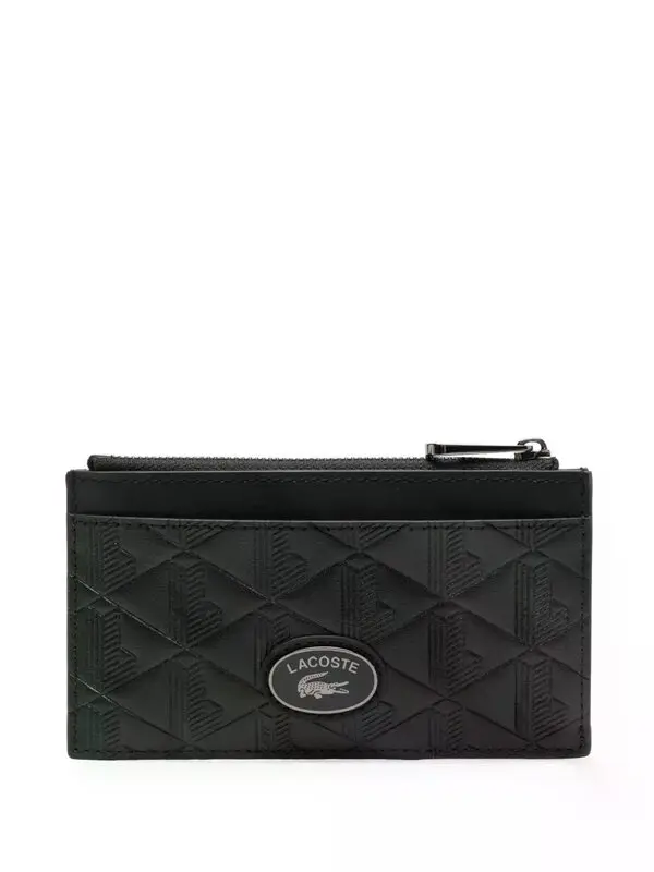 Lacoste Nomogramme Zipped Cardholder - Black