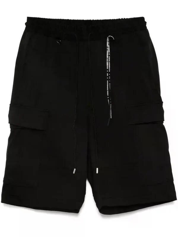 MASTERMIND WORLD Drawstring Cargo Shorts - Black
