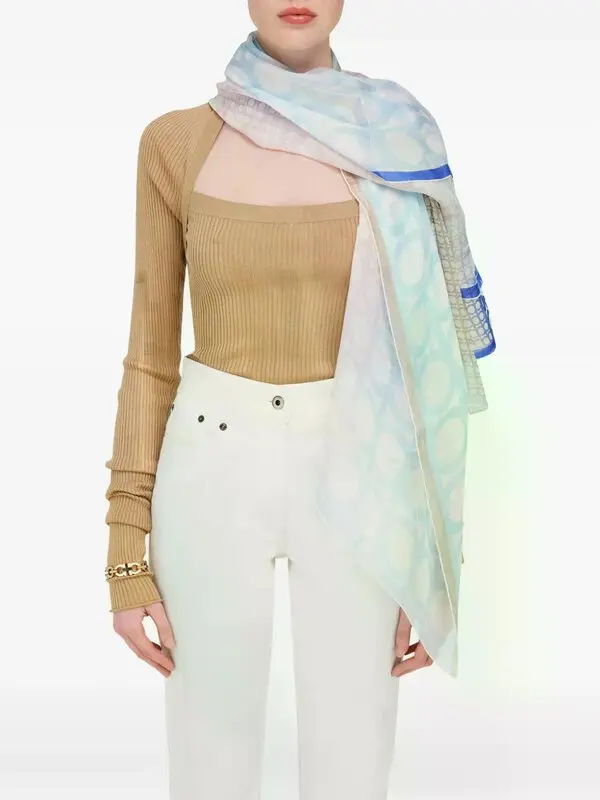 FERRAGAMO Gancini-print Shawl