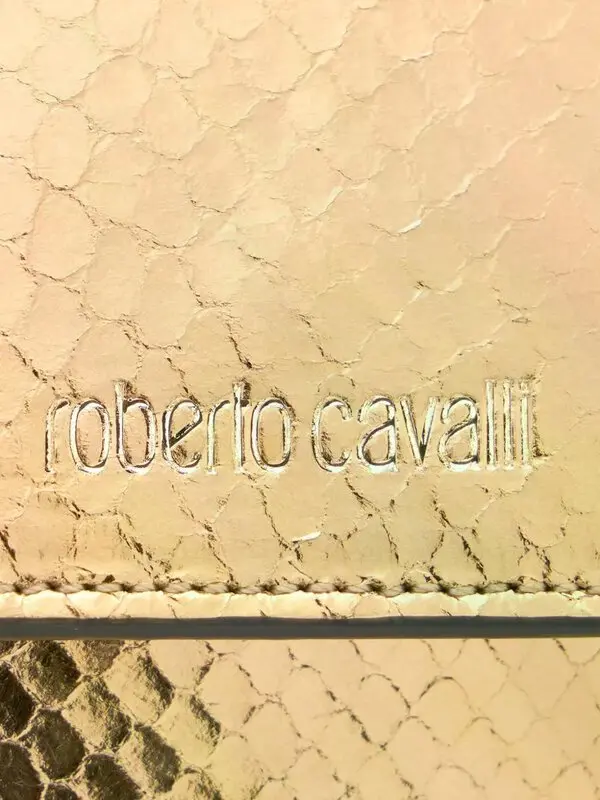 Roberto Cavalli Leather Wallet - Gold