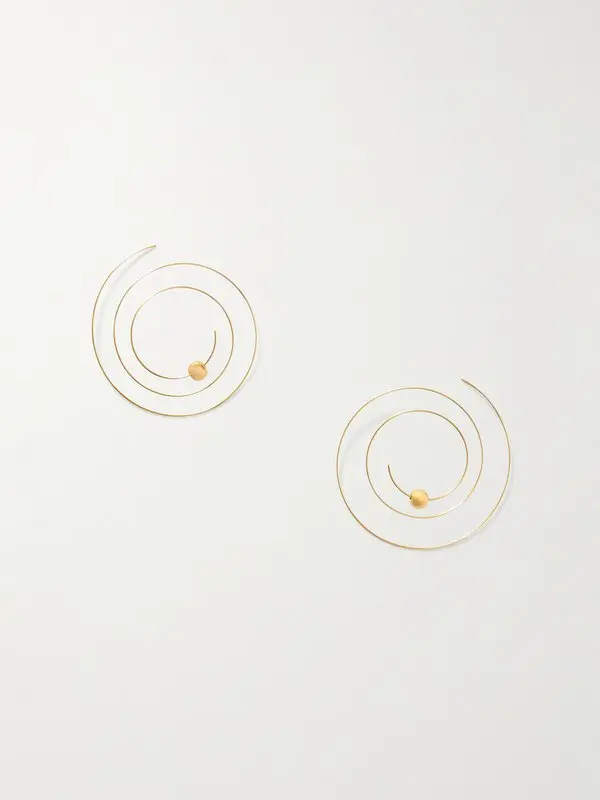 Alaïa Thin Spiral Earrings - Gold