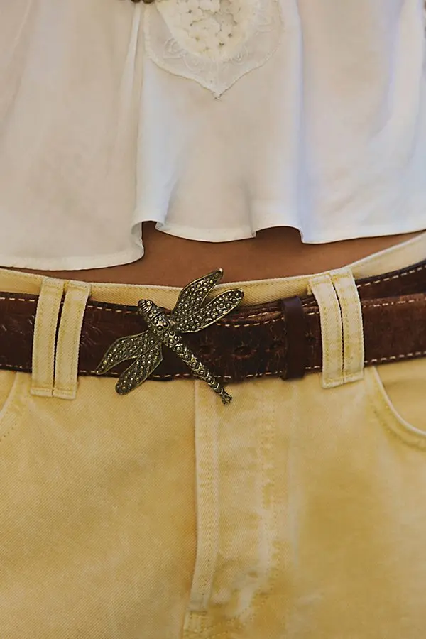 ALKEMIE Dragonfly Leather Belt - Cognac