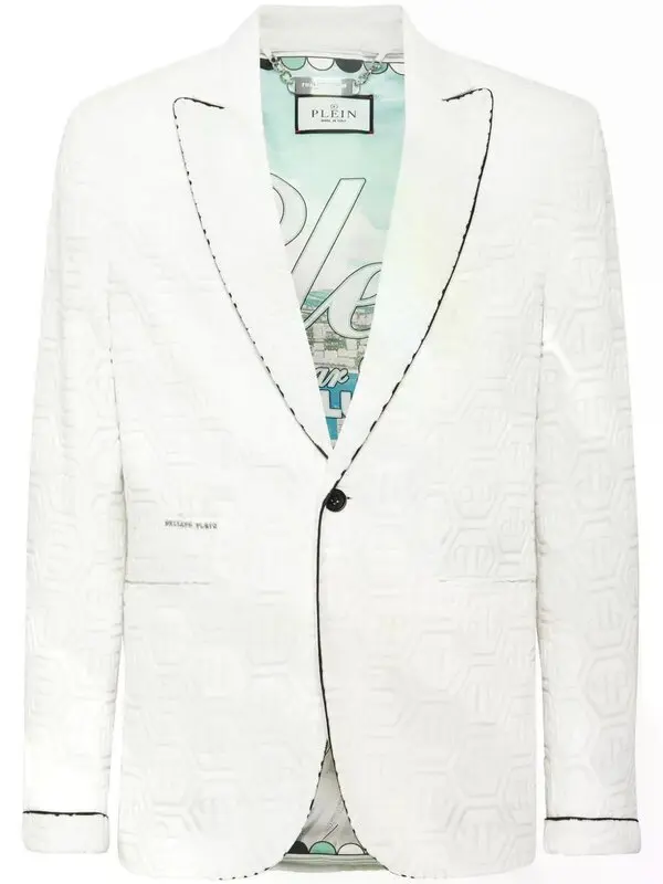 Philipp Plein Monogram Blazer - White