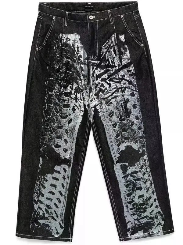 JUNTAE KIM Printed Trompe L'oeil Jeans