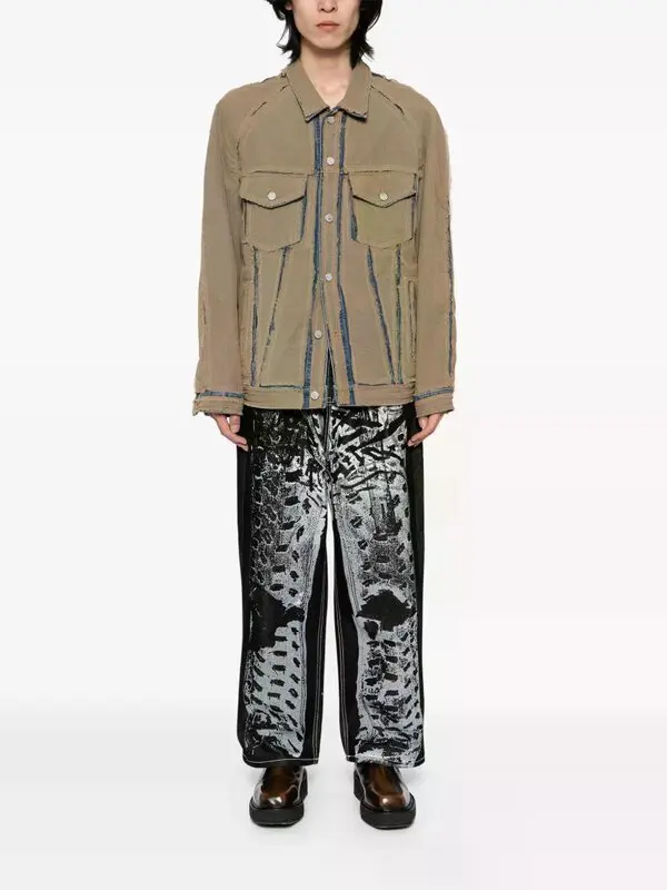 JUNTAE KIM Printed Trompe L'oeil Jeans