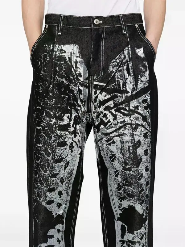 JUNTAE KIM Printed Trompe L'oeil Jeans