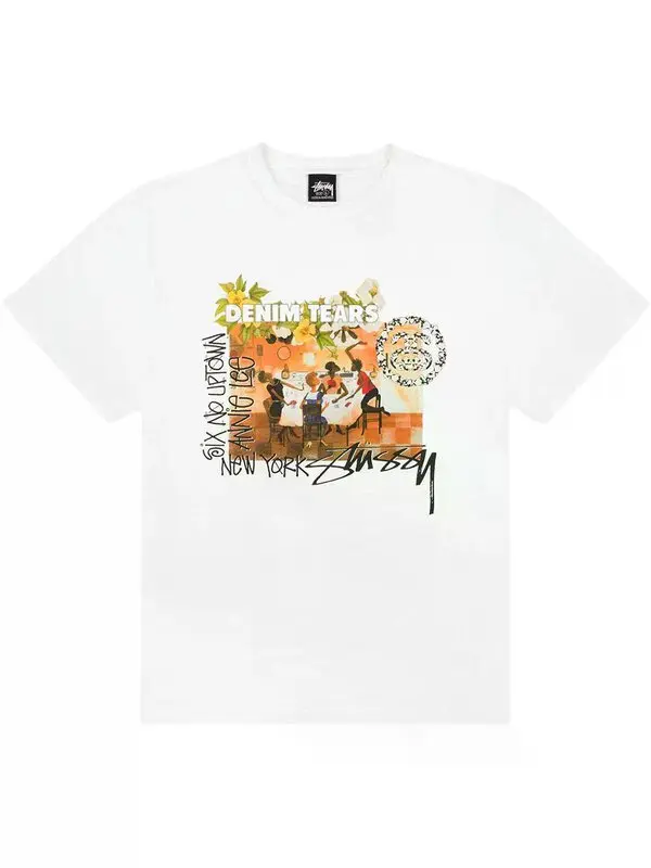 DENIM TEARS X Stussy Annie Lee Artist T-shirt - White