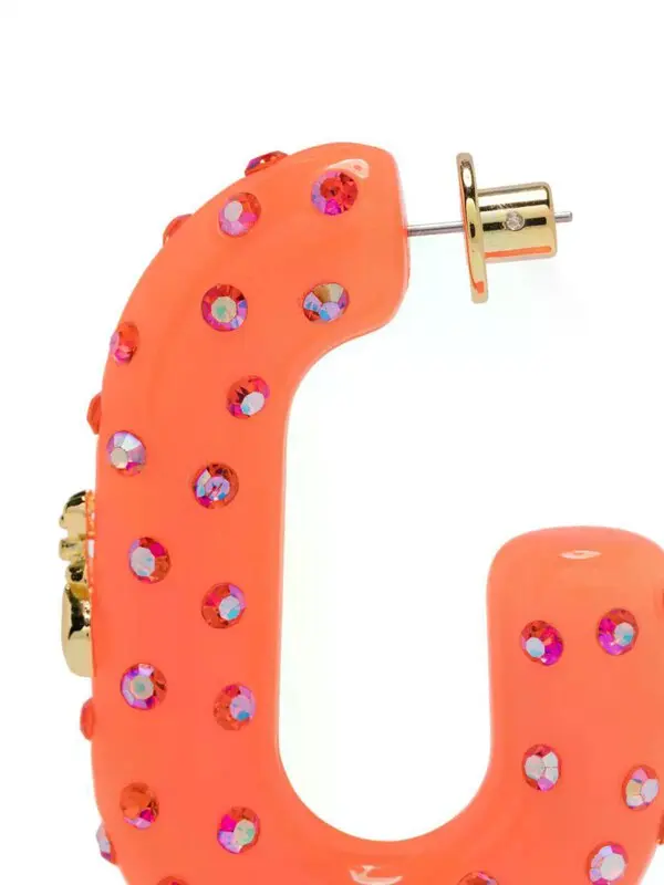 Patrizia Pepe Rhinestone Hoop Earrings