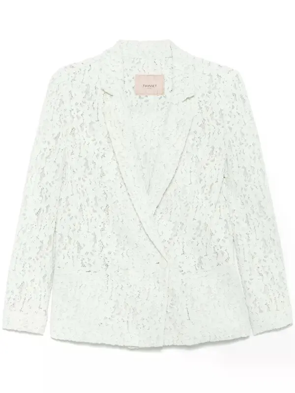 TWINSET Lace Double-breasted Blazer