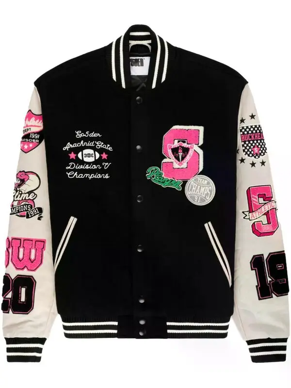 SP5DER Division 5 Varsity Jacket - Black
