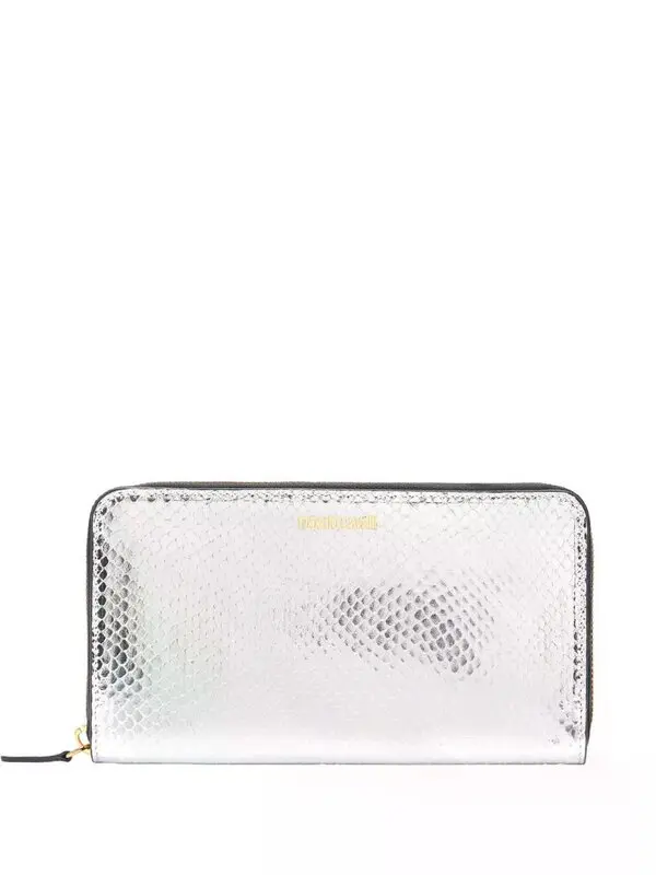 Roberto Cavalli Leather Wallet - Silver