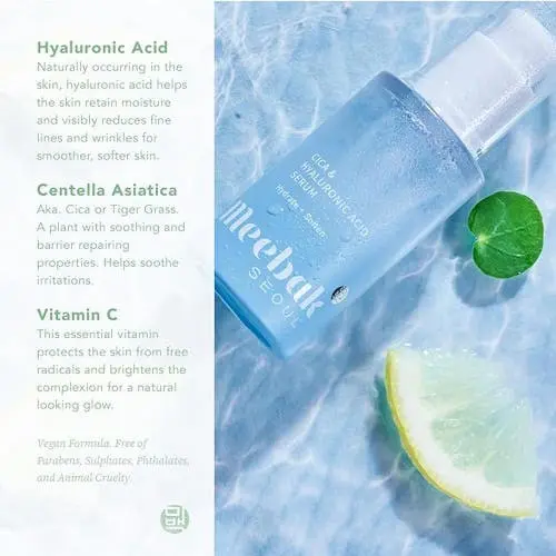 MEEBAK Cica And Hyaluronic Acid Serum 1.01oz