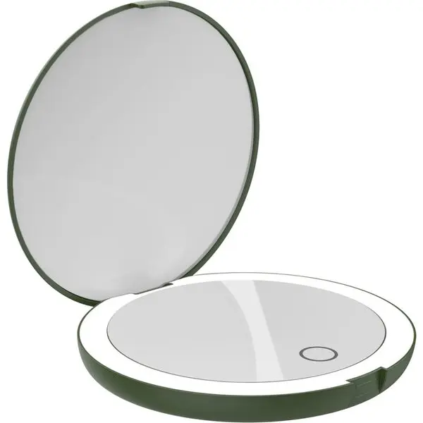 LUNA LONDON Compact Mirror - Forest Green