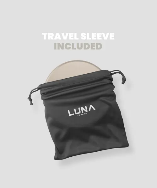 LUNA LONDON Compact Mirror | 7x Magnified Rechargeable Led Makeup Mirror - Soft Stone