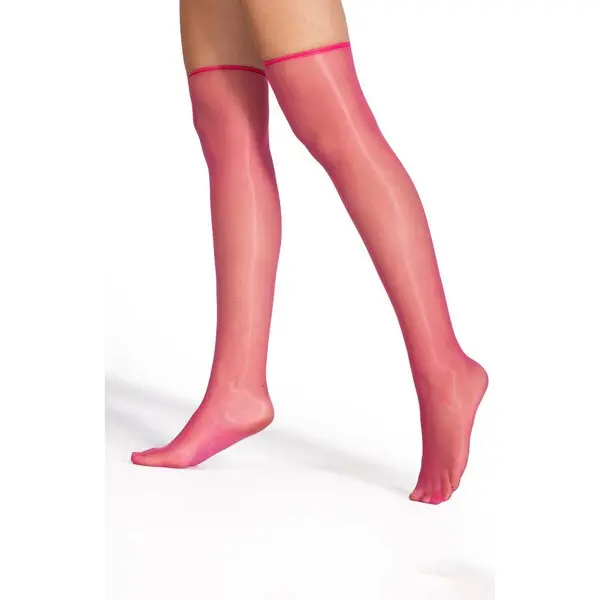 LECHERY® 2-pack Lustrous Silky Sheer Knee-high Socks - Pink