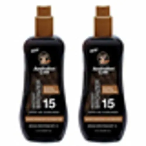 AUSTRALIAN GOLD Spf 15 Spray Gel Sunscreen With Instant Bronzer 2x8oz