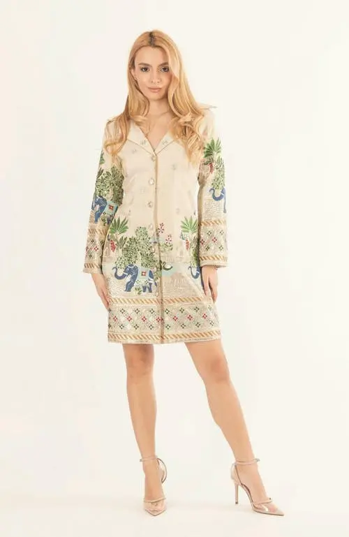 RAAS Ecrina Embroidered Blazer Mini Dress