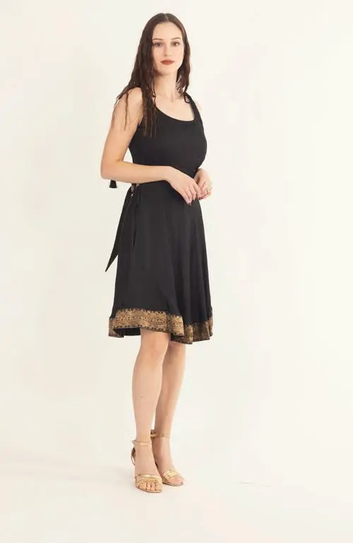RAAS Zila Mini Fit & Flare Dress With Bow Tie