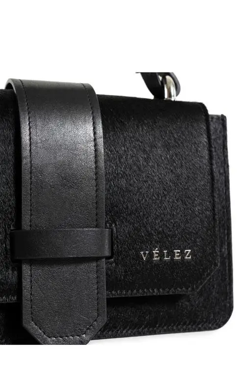 VELEZ Vélez Mini Garniel Leather Bowling Bag - Black
