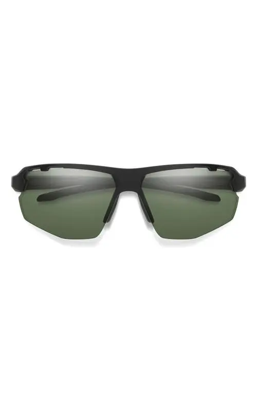 SMITH Resolve 70mm Chromapop™ Oversize Shield Sunglasses - Black /polarized Gray Green