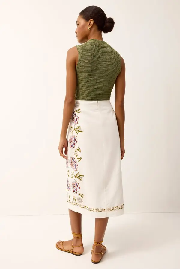 MARIE OLIVER Nev Knit Top - Pesto