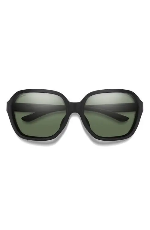 SMITH Square Sunglasses - Matte Black / Gray Green