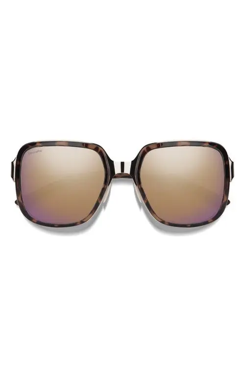 SMITH Aveline Square Sunglasses - Tortoise Rose / Rose Gold