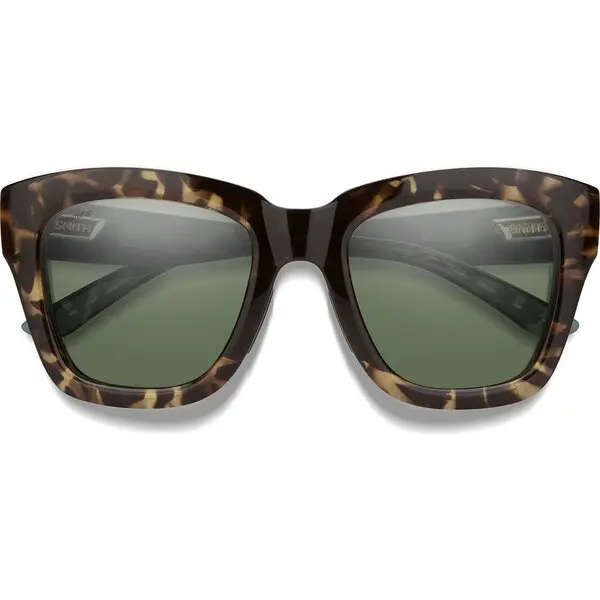 SMITH Sway Polarized Square Sunglasses - Alpine Tortoise / Gray Green