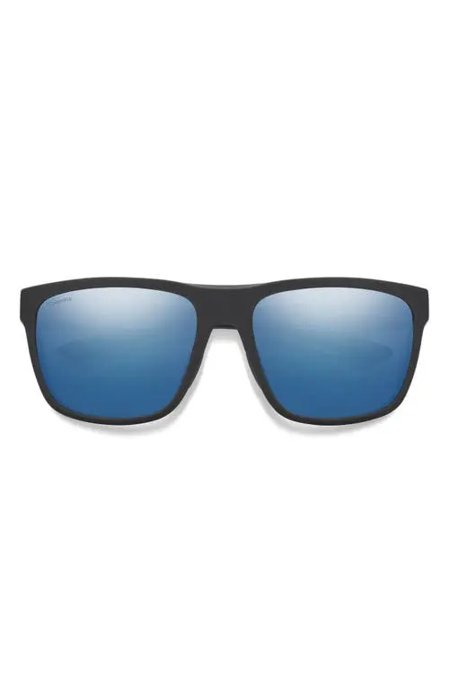 SMITH Barra 59mm Chromapop™ Polarized Sunglasses - Matte Black/blue Mirror