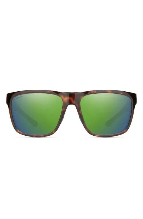 SMITH Barra 59mm Chromapop™ Polarized Sunglasses - Tortoise / Green Mirror
