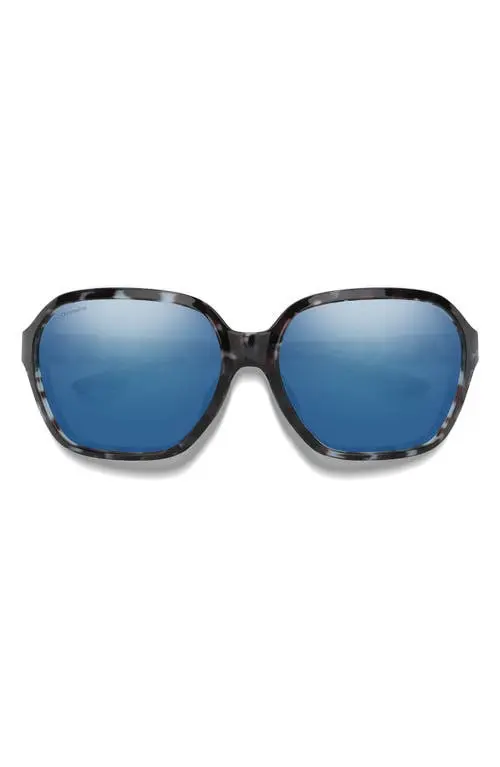 SMITH Whitney 61mm Chromapop™ Polarized Sunglasses - Sky Tortoise / Blue Mirror